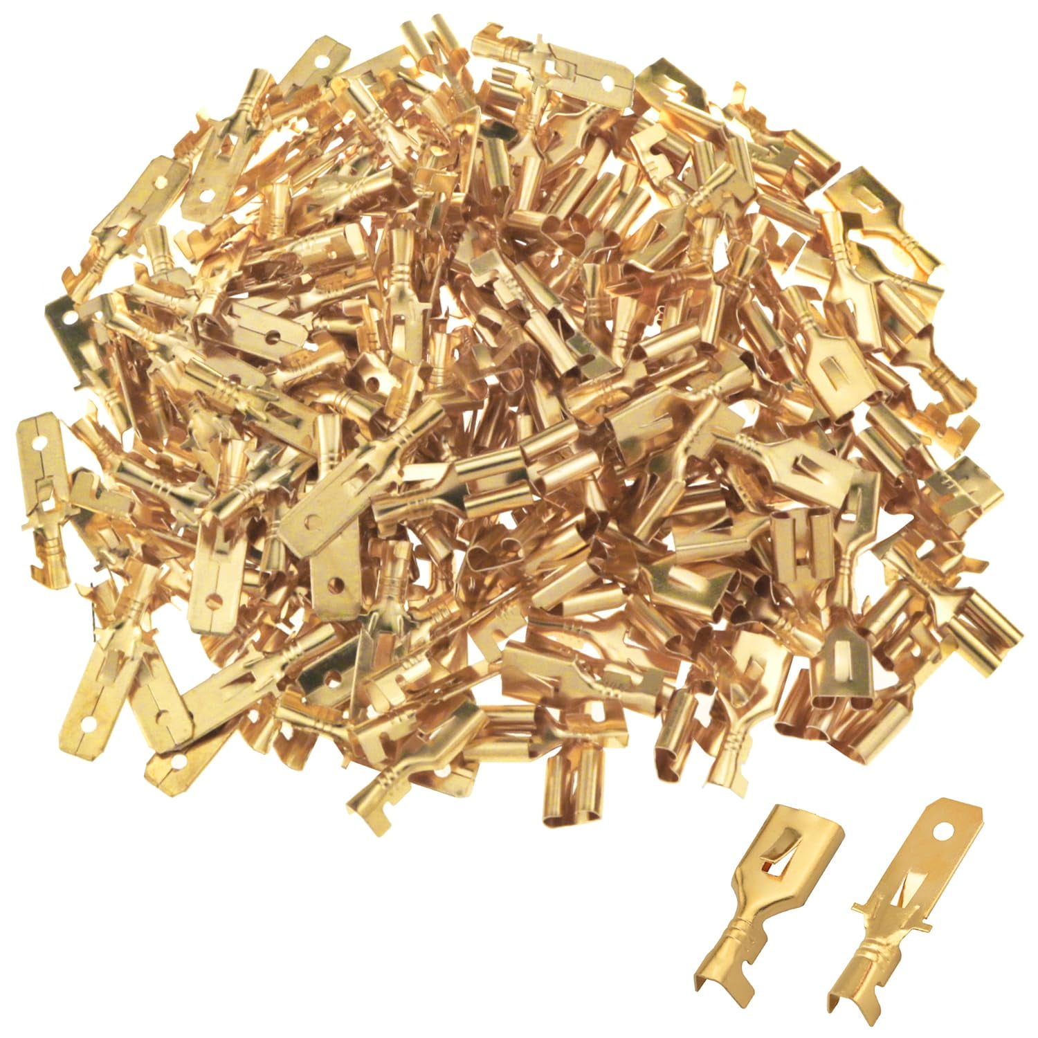 LUU-200PCS Quick Coupler Crimp Terminal Plate Barbed Insert Reed Female ...
