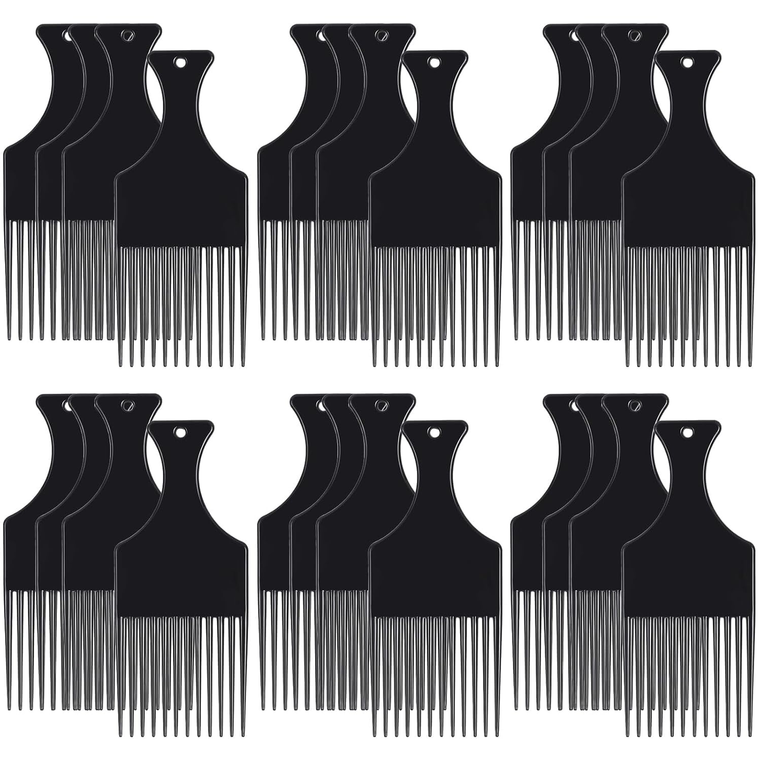 LUU-24 Pcs Hair Pick for Curly Hair Afro Pick for Women and Men Afro ...
