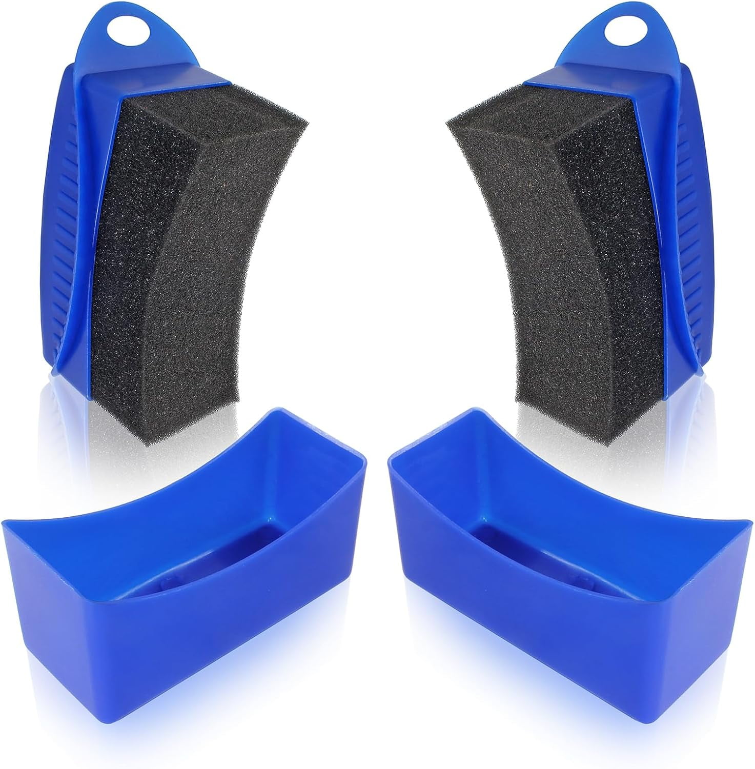 LUU-2Pcs Tire Dressing Applicators,Tire Shine Applicator Pads,Reusable ...