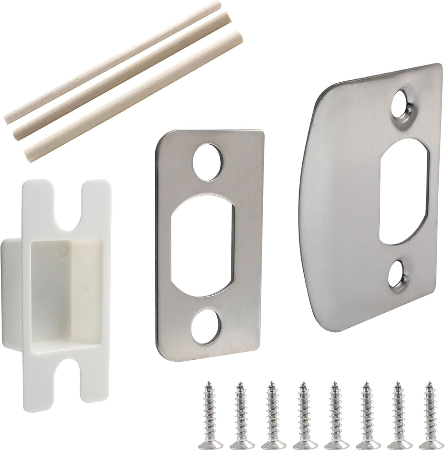 LUU-2Sets Door Lock Strike Plate Stainless Steel Door Lock Latch ...