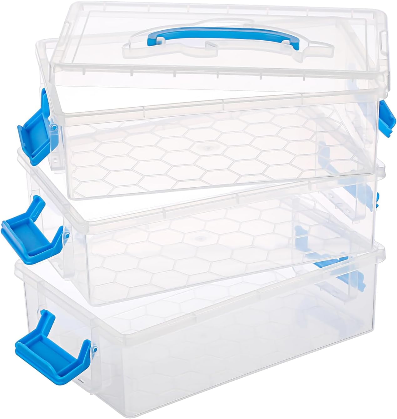 LUU-3 Layers Cute Dolphin Clear Plastic Pencil Box - Multipurpose ...