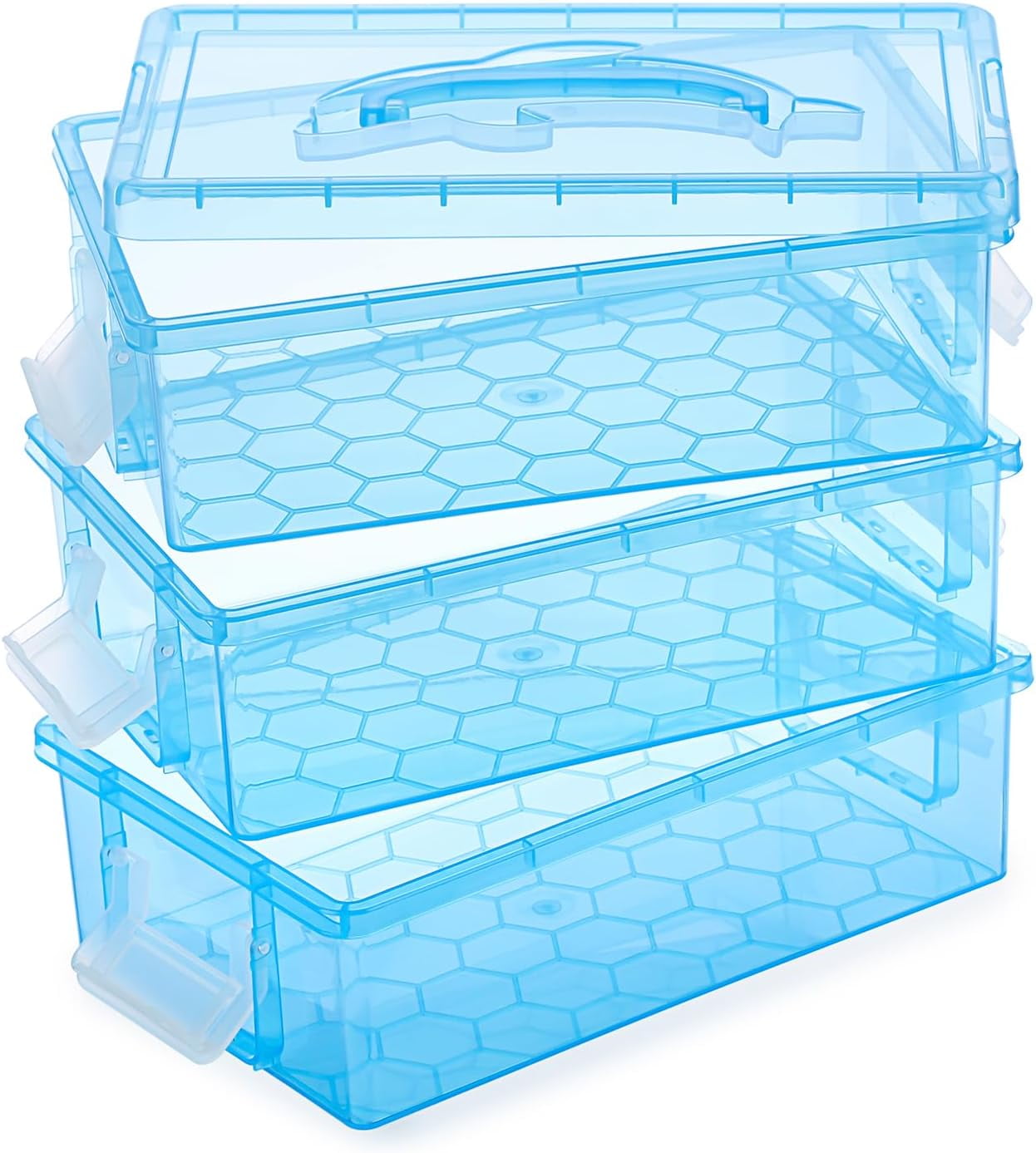 LUU-3 Layers Cute Dolphin Clear Plastic Pencil Box - Multipurpose ...