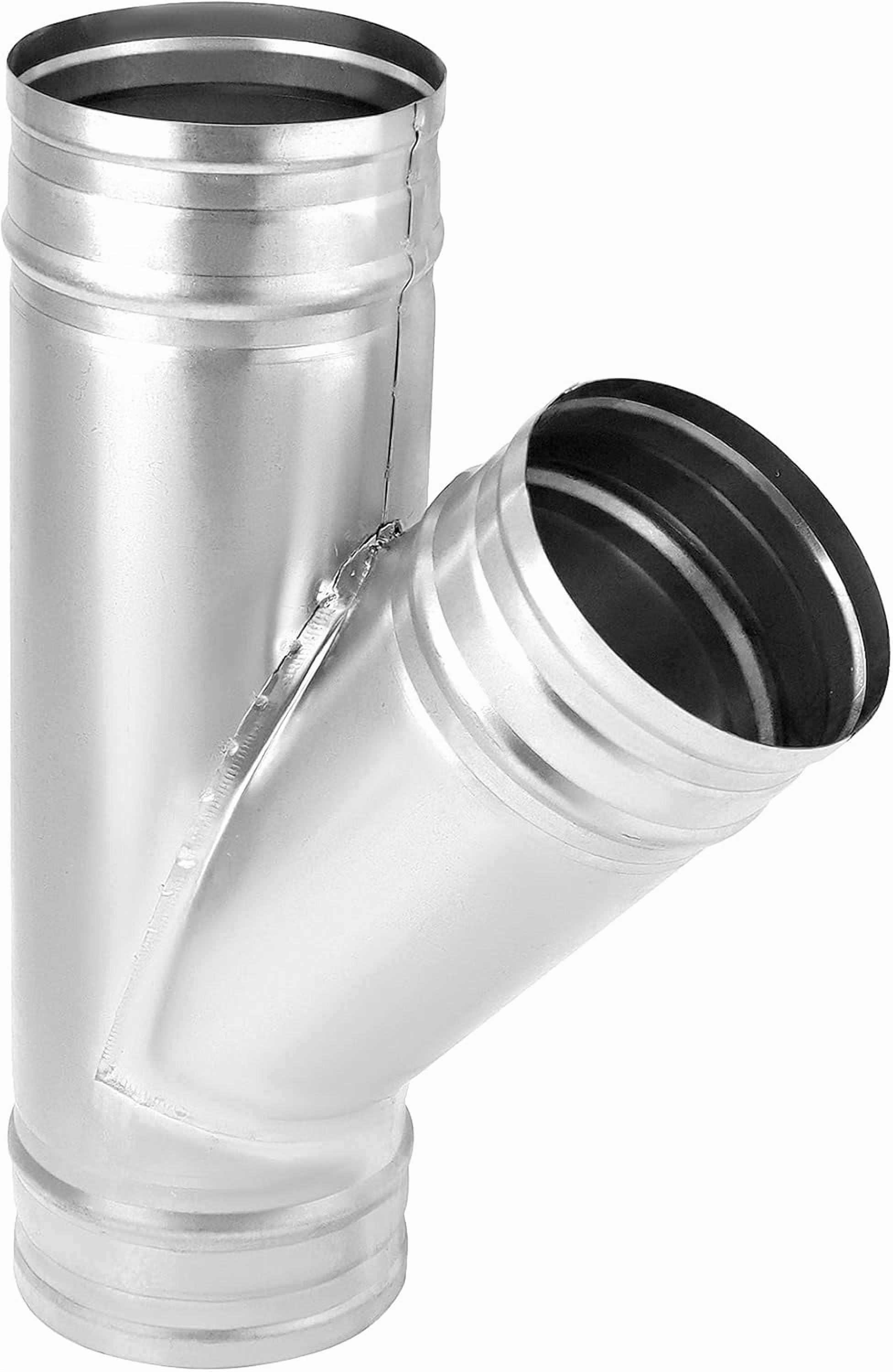 LUU-4" Duct Splitter, 45° Degree 4 Inch Branch Metal Duct Connector 3 ...