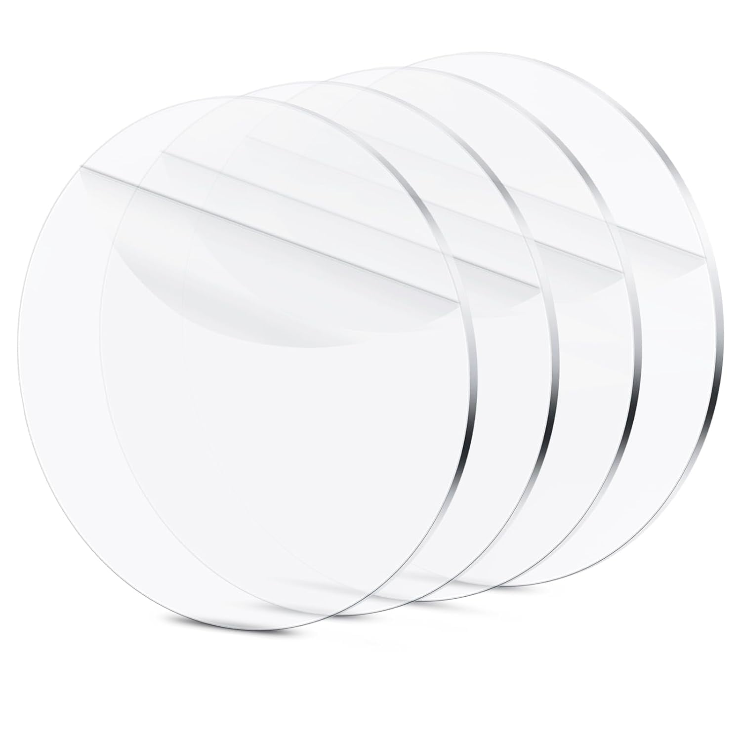 LUU-4 Pack Round Acrylic Sheets 9 Inch Diameter 1/4 Inch Thick Clear ...