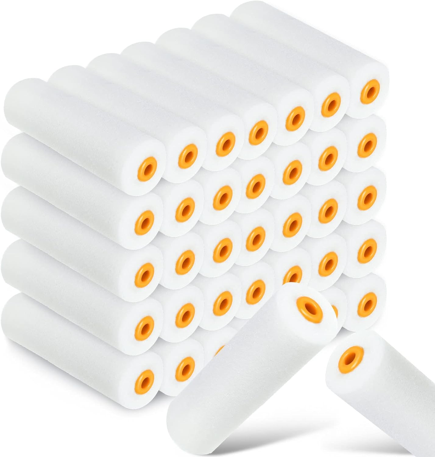 LUU-40 Pcs Foam Paint Roller Covers 4 Inch Small High Density Paint ...