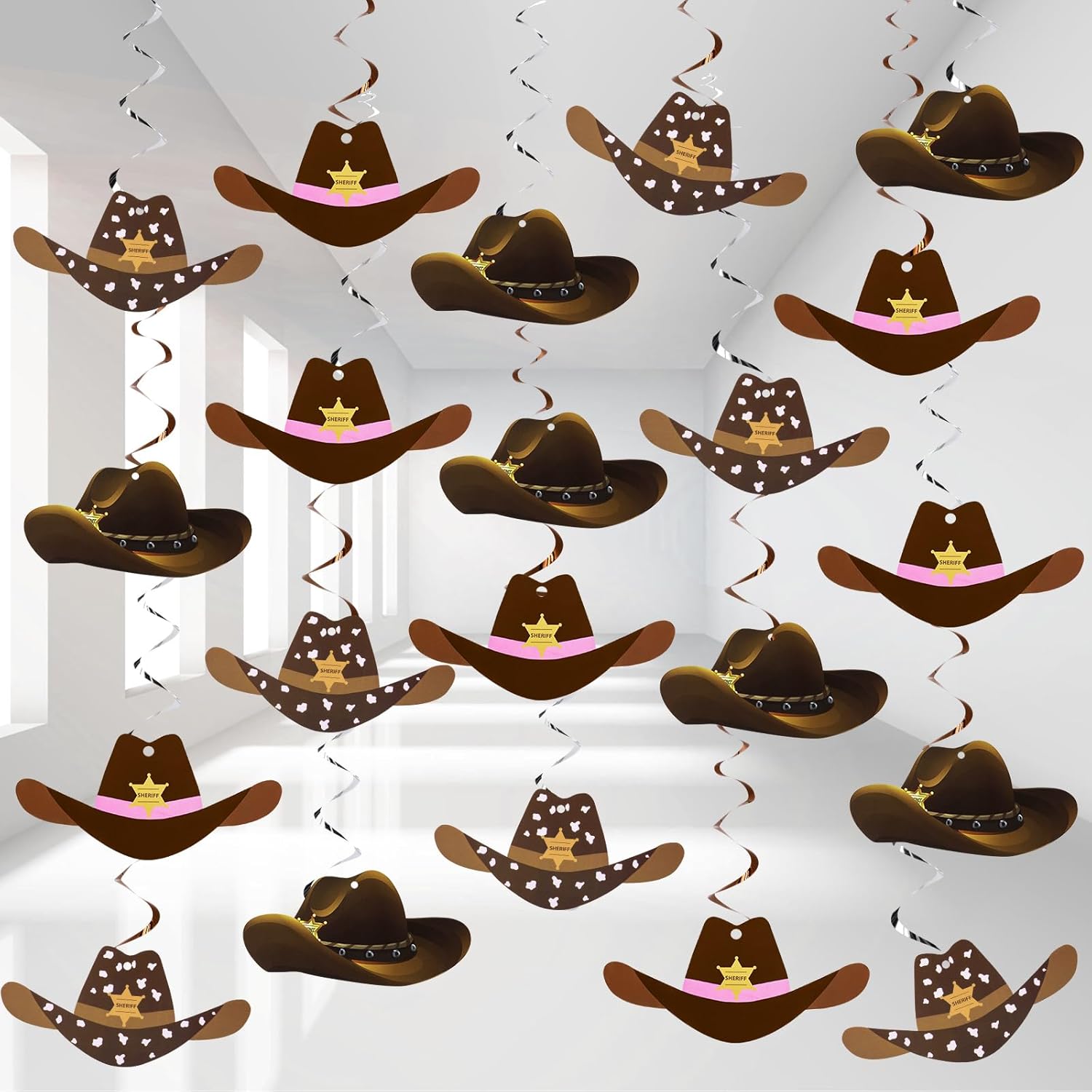 LUU-42 Pcs Western Cowboy Party Decorations Wild West Hanging Swirl ...