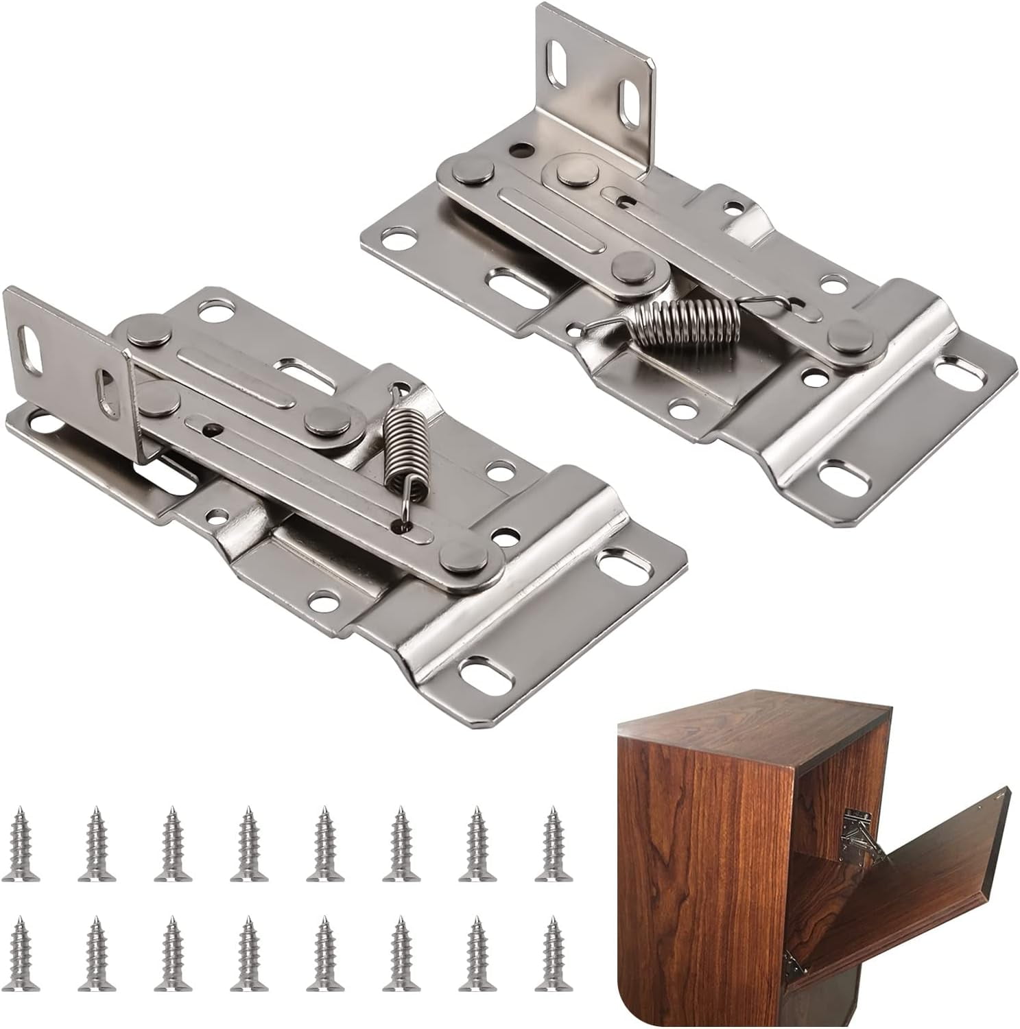 LUU-45 Degree Pivot Hinge, 2 Pack Metal Tip-Out Tray Hinges Standard ...