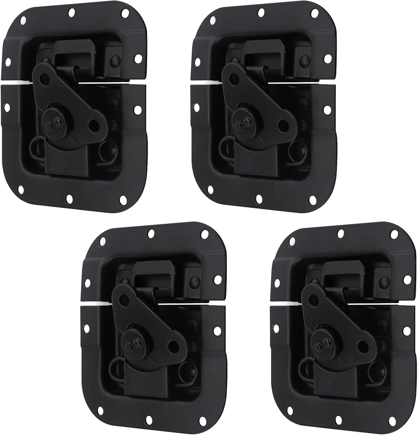 LUU-4PCS Black Spring Loaded Recessed Latch 4.41"x4.09" Butterfly Twist ...