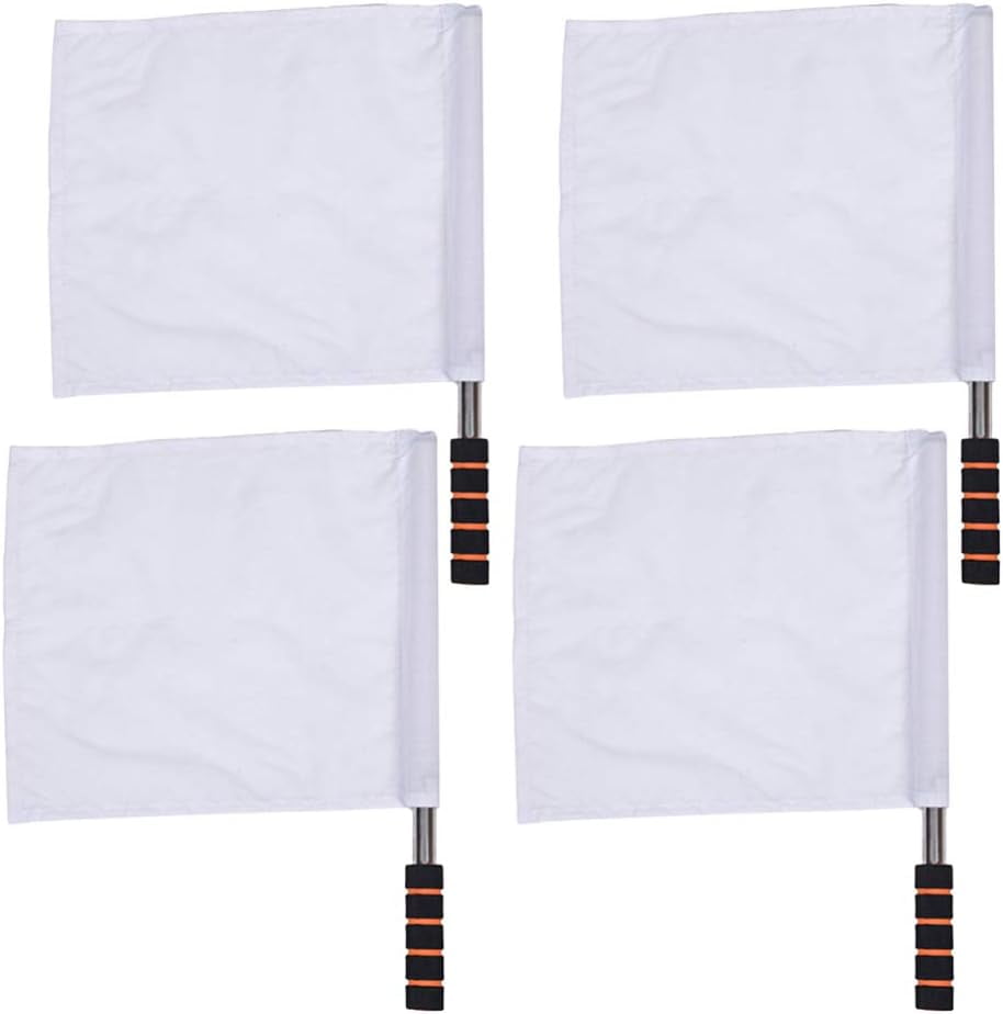 LUU-4pcs Volleyball Flags Line Judge Referee Flags Stainless Steel Hand ...