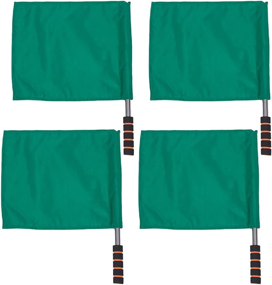 LUU-4pcs Volleyball Flags Line Judge Referee Flags Stainless Steel Hand ...