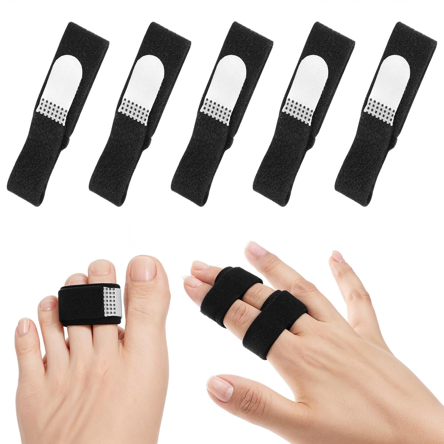 LUU-5 Pack Buddy Tape Finger Straps With Padded, No-Slip Adjustable ...