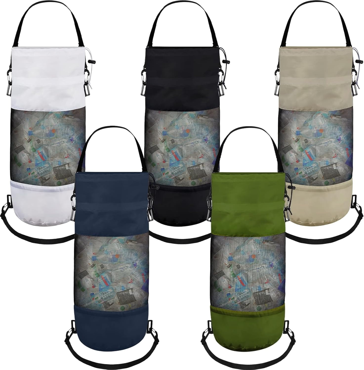 LUU-5 Pack Portable Boat Trash Bag Mesh Boat Trash Can Reusable Boat ...