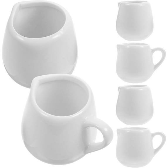 LUU-6 Pack Ceramic Creamer Jug Mini Creamer Pitcher Porcelain Sauce ...