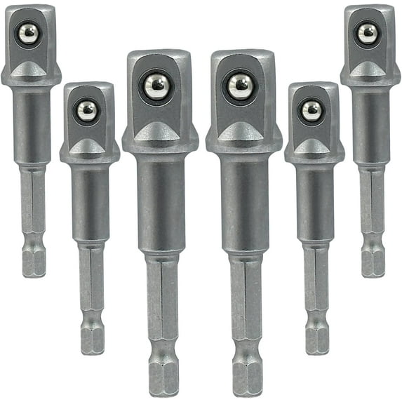LUU-6 Packs 1/4 Inch Impact Grade Socket Adapter Set, 1/4 Hex Shank ...