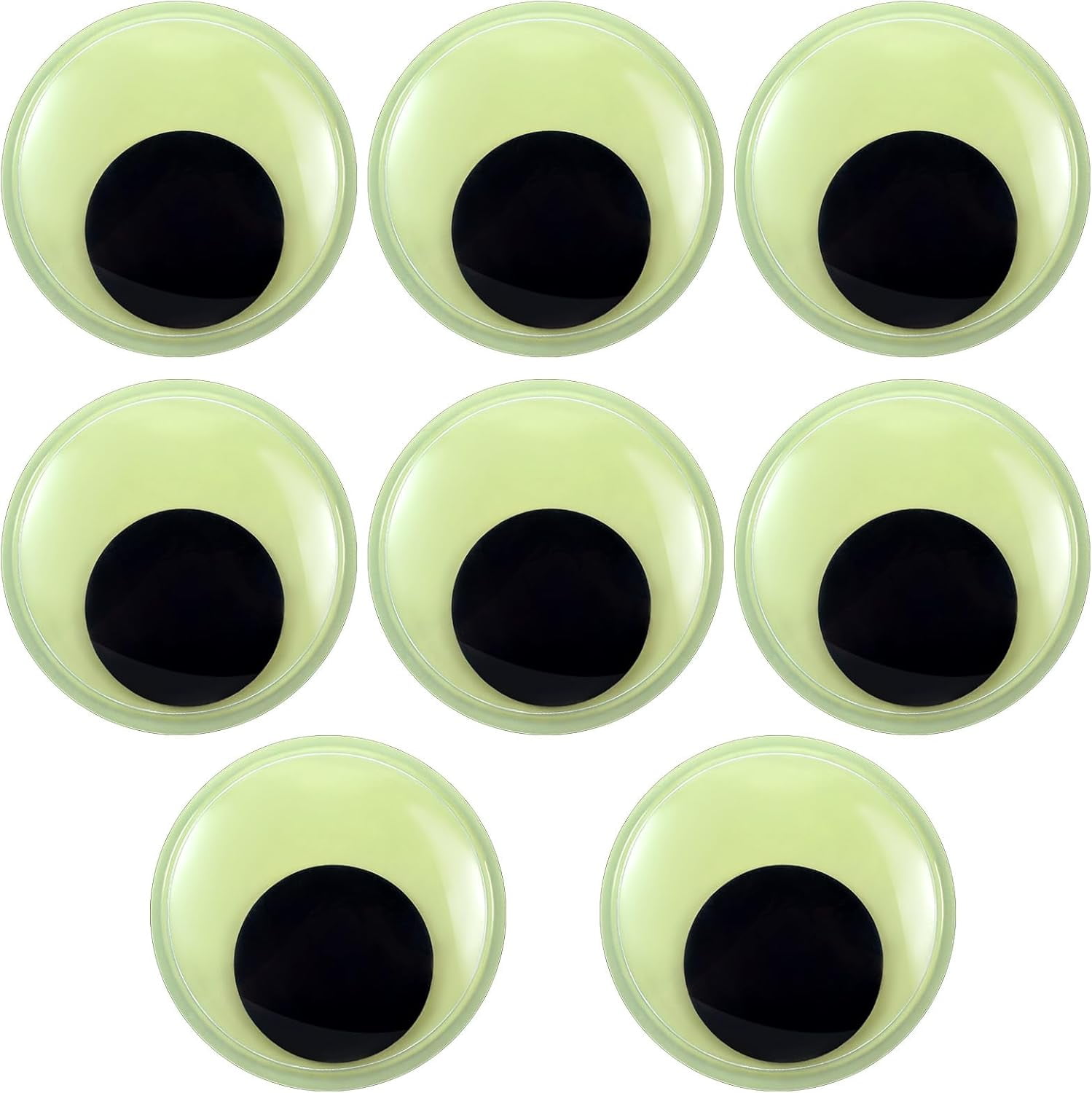 LUU-8 Pcs 2.36inch Glowing Googly Wiggle Eyes Luminous Googly Eyes Self ...