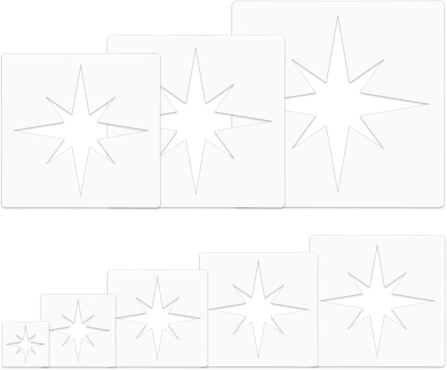 LUU-8PCS Star Stencils for Painting Large Star Stencil Stencil for Yard ...