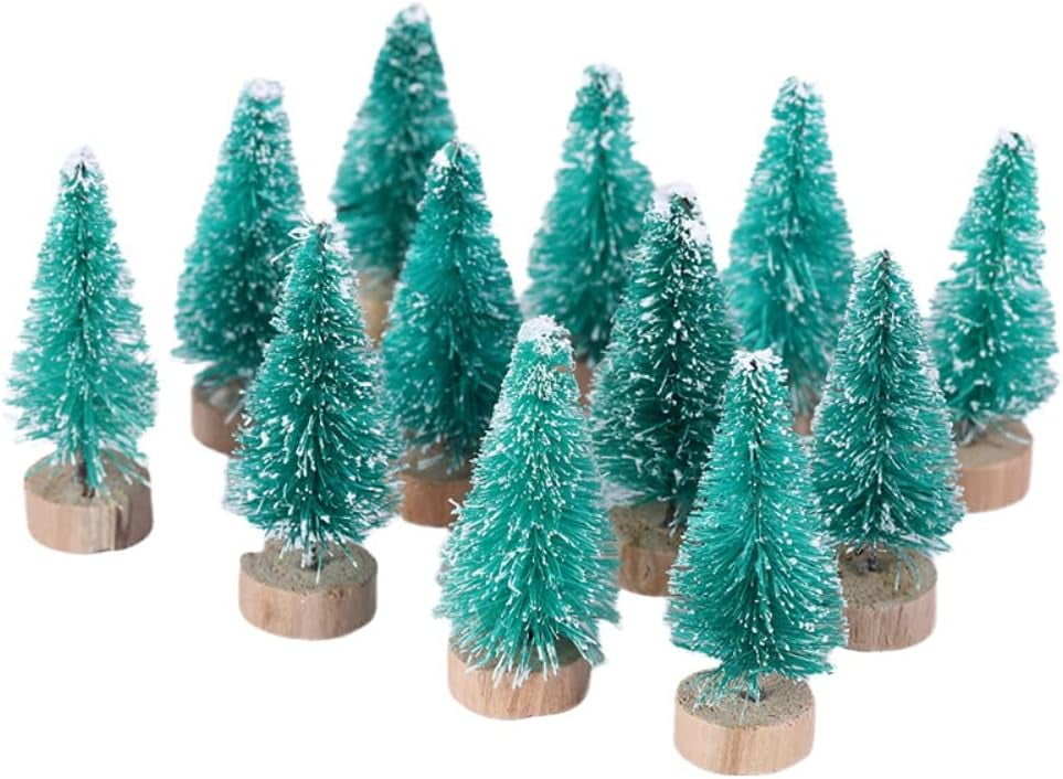 LUU-8Pcs Artificial Mini Christmas Trees Christmas Tabletop Tree Mini ...