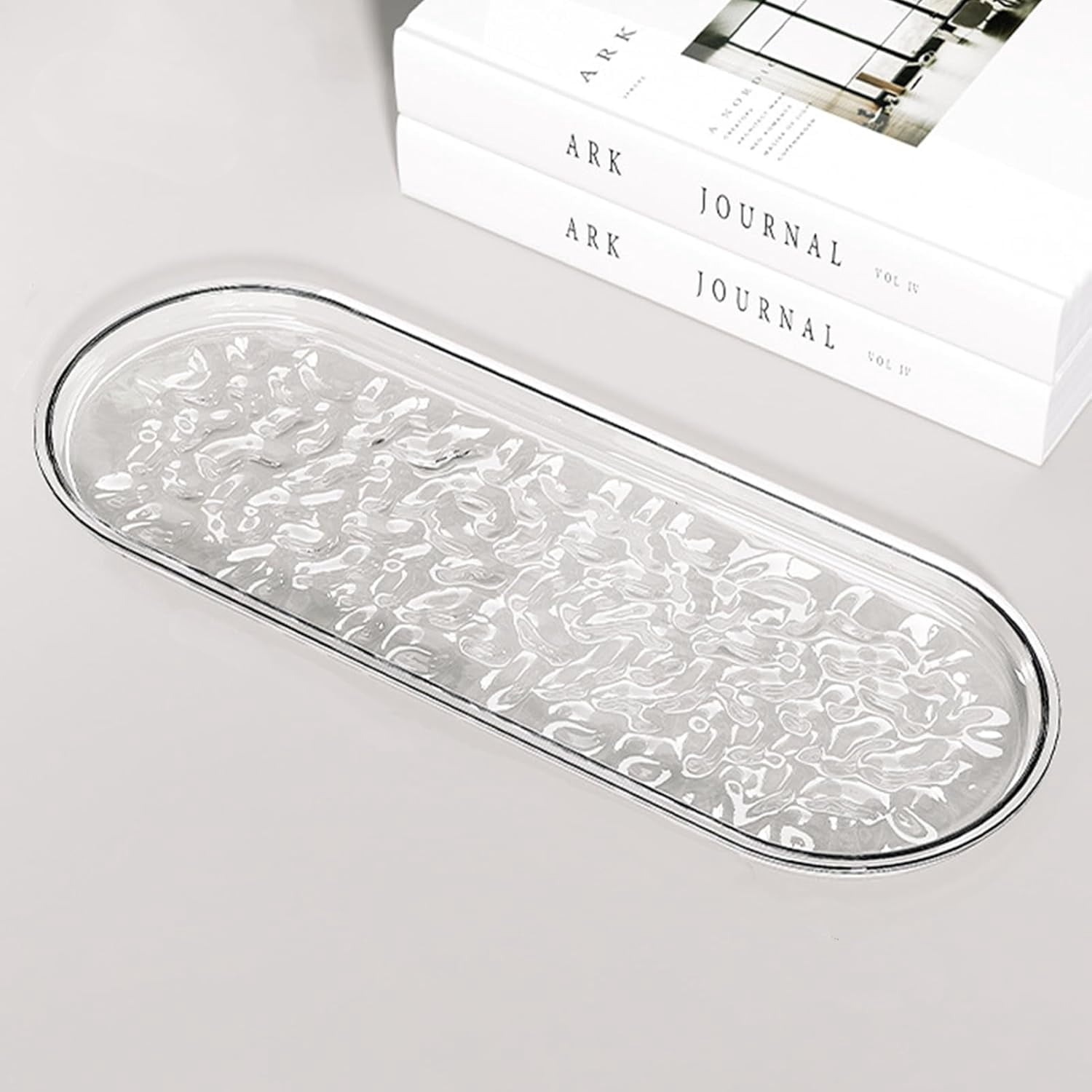 LUU-Acrylic Vanity Tray for Ornaments 2Pcs Elegant Acrylic Serving ...
