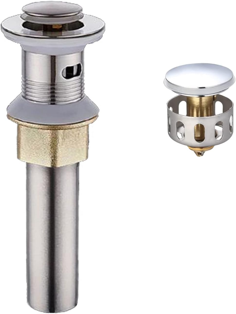 LUU-Bathroom Sink Drain Stopper, Pop up Drain with Overflow, Vessel ...