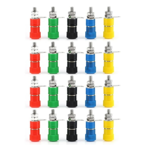 LUU-Binding Post Connector, 20Pcs 5 Color Binding Posts Terminals ...