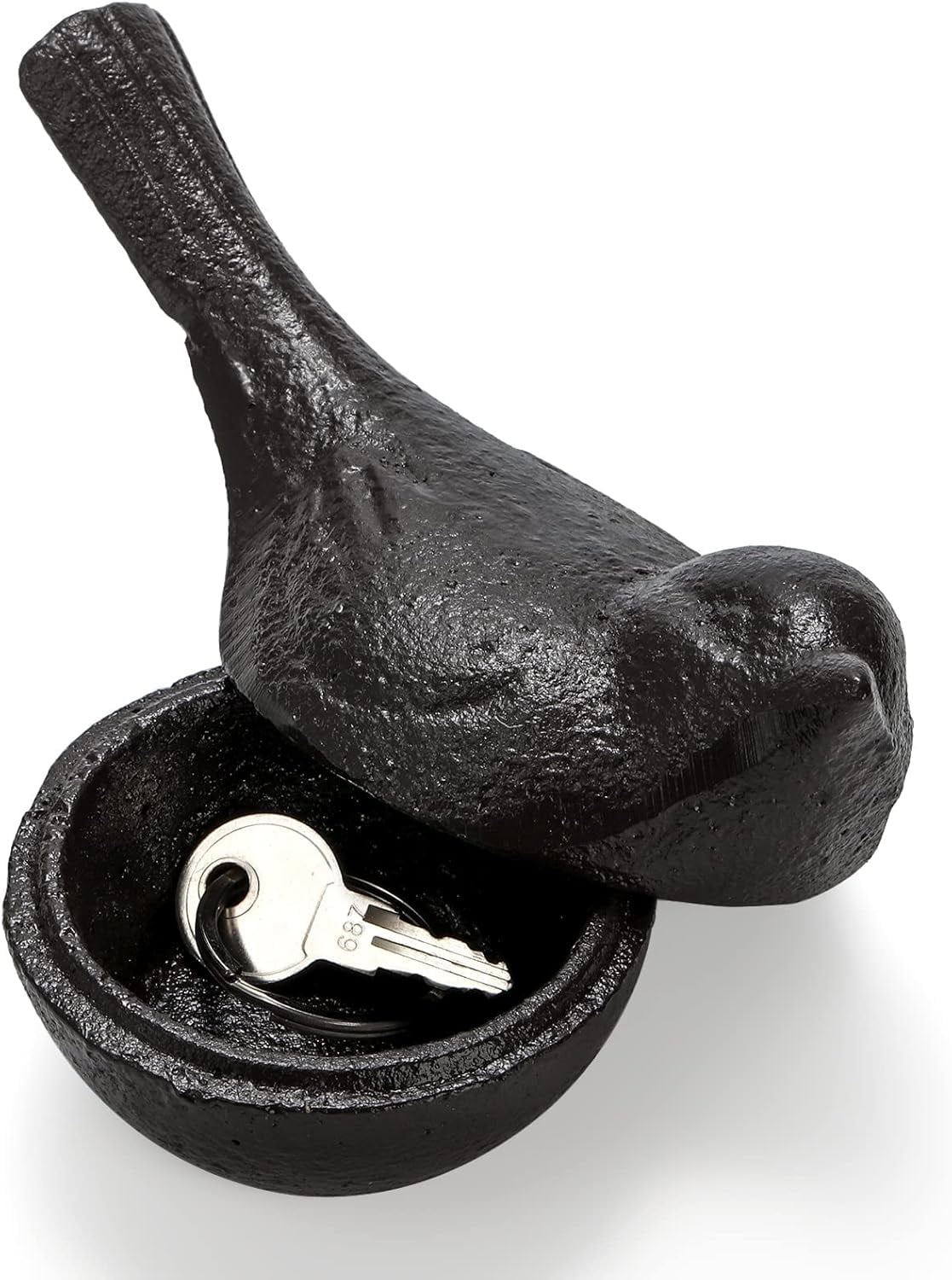LUU-Cast Iron Key Hider - Bird Hide-a-Key Holder Statue, Outdoor ...