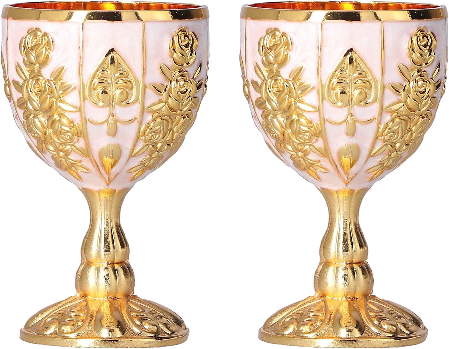 LUU-Chalice Medieval Goblet, Gold Goblet Delicate Retro Wine Cup Solid ...