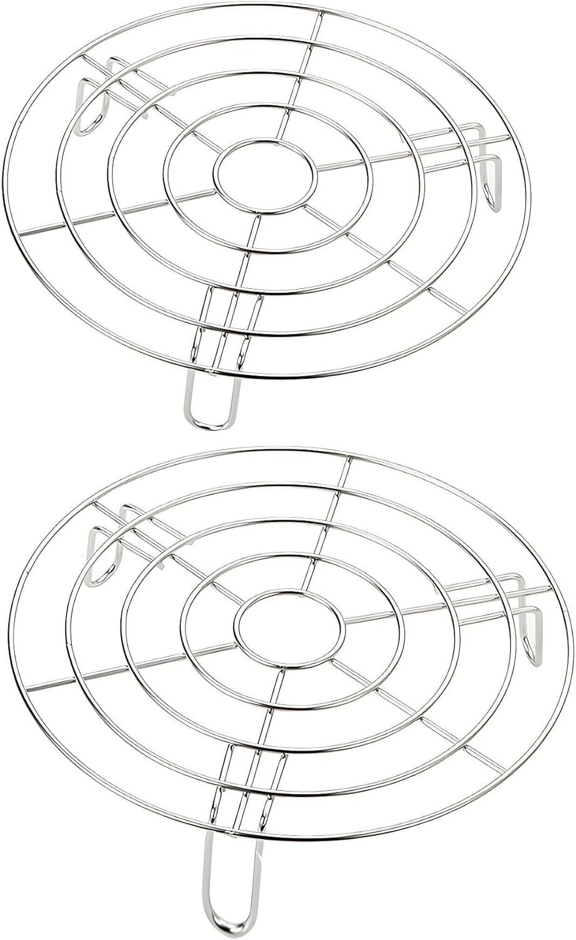 LUU-Cooling Rack Set of 2 Dia 6.3" Round Steamer Rack Stainless Steel ...