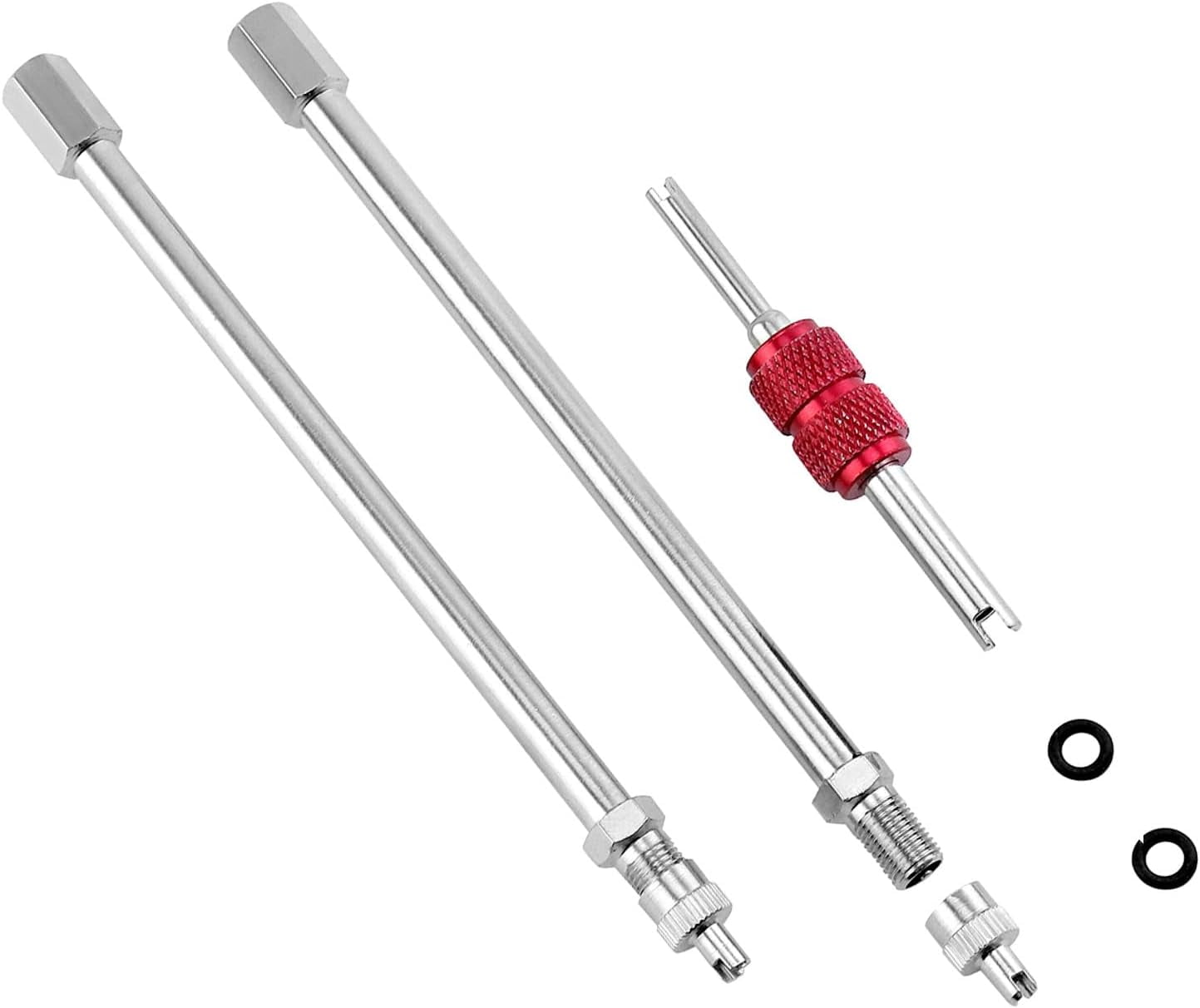 LUU-Dually Valve Stem Extenders, 2 Pack 6" Straight Dual Wheel Valve ...