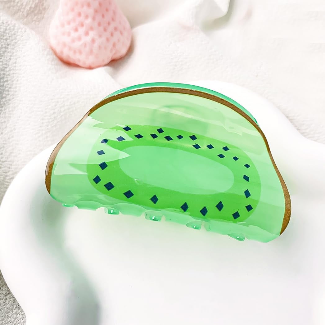 LUU-Fruit Print Hair Claws Non Slip 3.8" Medium Hair Claws Clips Cute ...