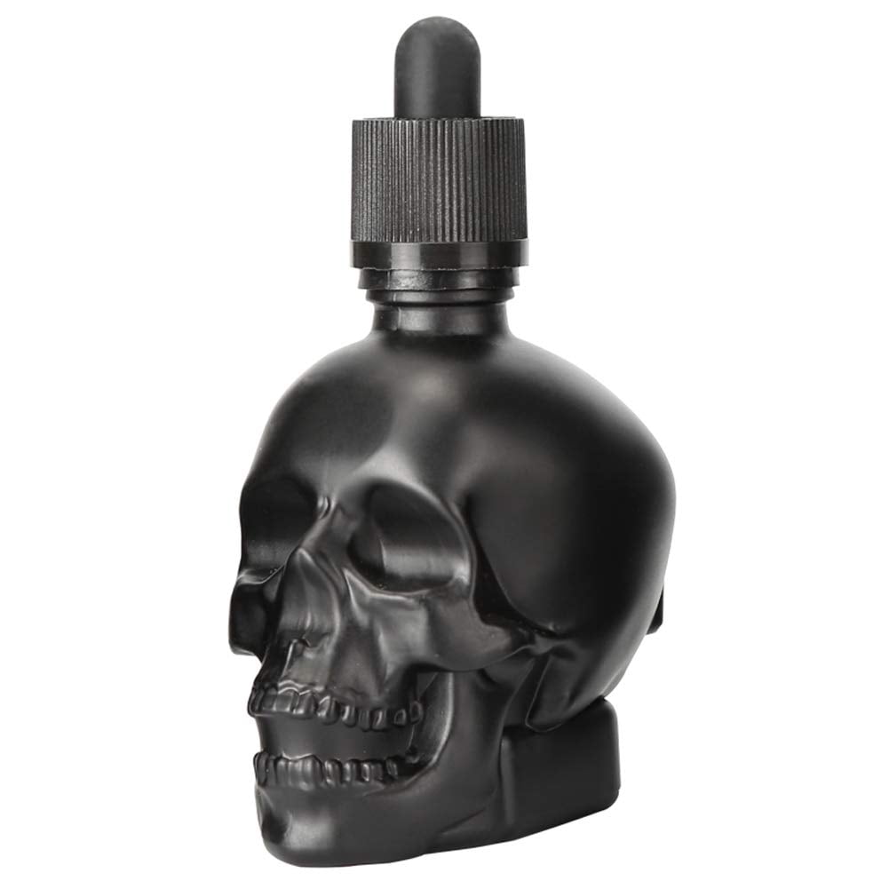 LUU-Glass Dropper Bottle 4OZ/120ML Skull Shape Bottle of Halloween,E ...