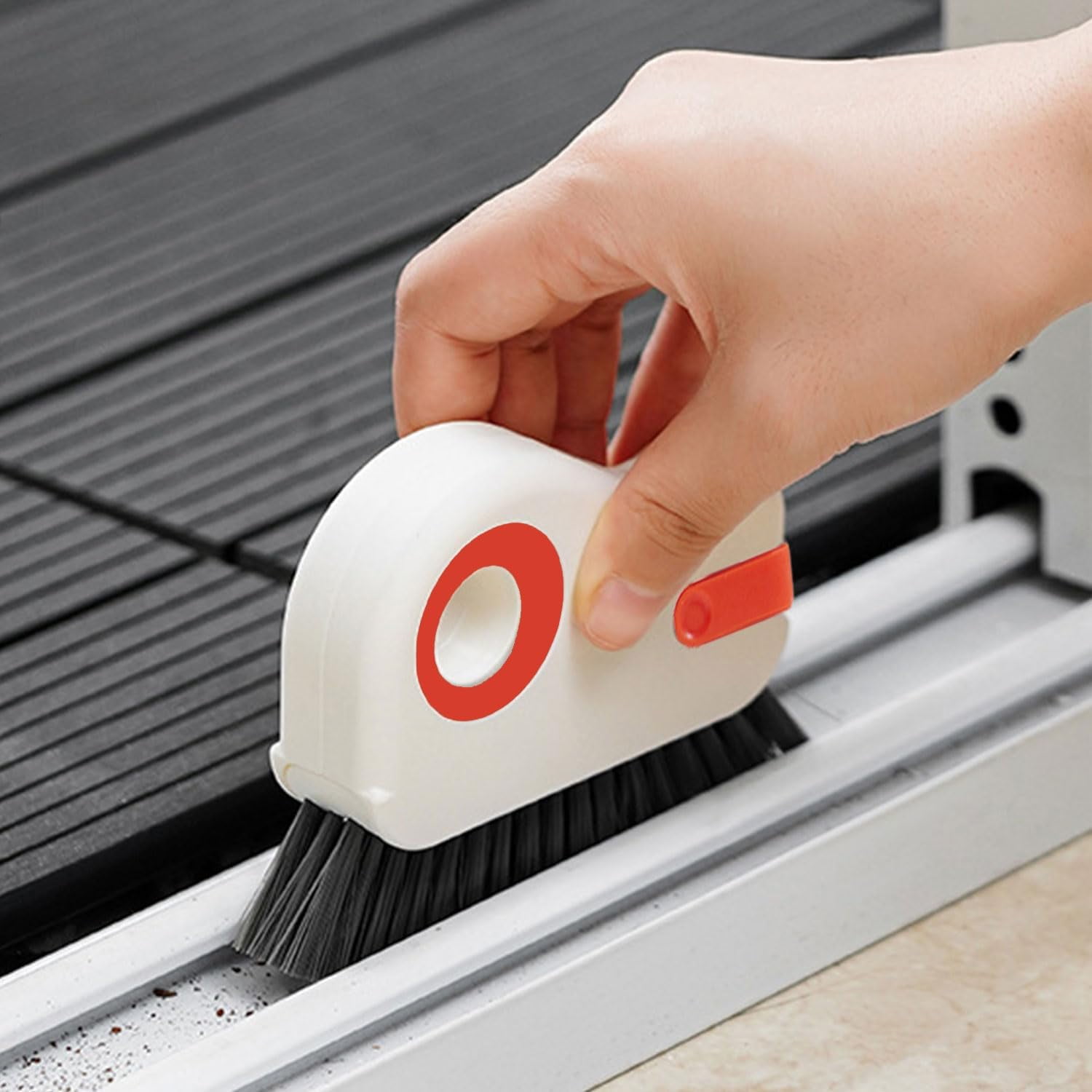 LUU-Groove Cleaning Brush 2 in 1 Grout Cleaner Tool Grip Brush Hard ...