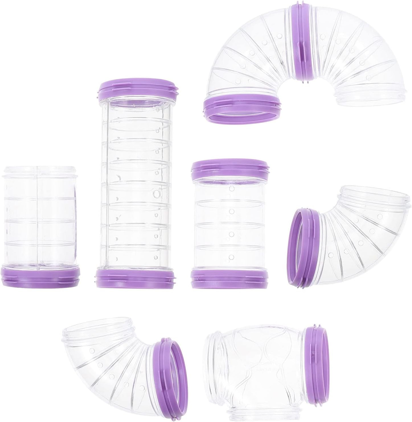 LUU-Hamster Tube Set, Transparent Tunnel DIY Curved Excercise Maze ...