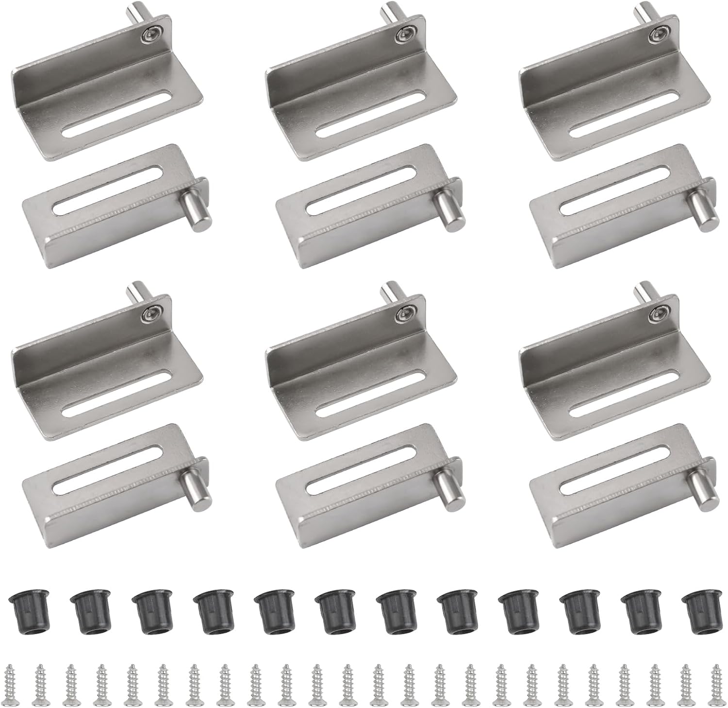 LUU-Iron Pivot Hinge, 4 Sets Concealed Shaft Cabinet Door Pivot Hinges ...