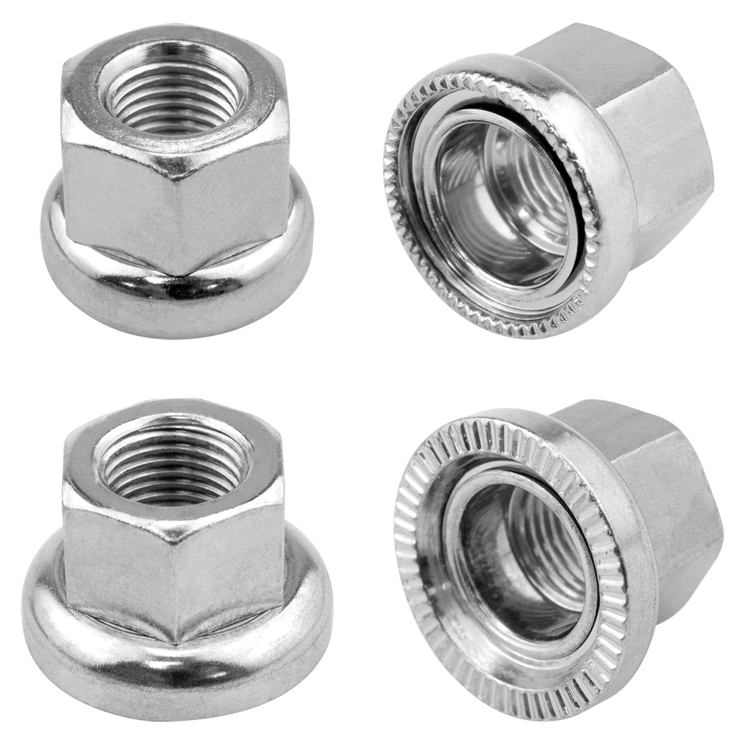 LUU-M9 and M10 Bicycle Flange Shaft Nut Each 2 Bike Nuts Bike Axle Nut ...