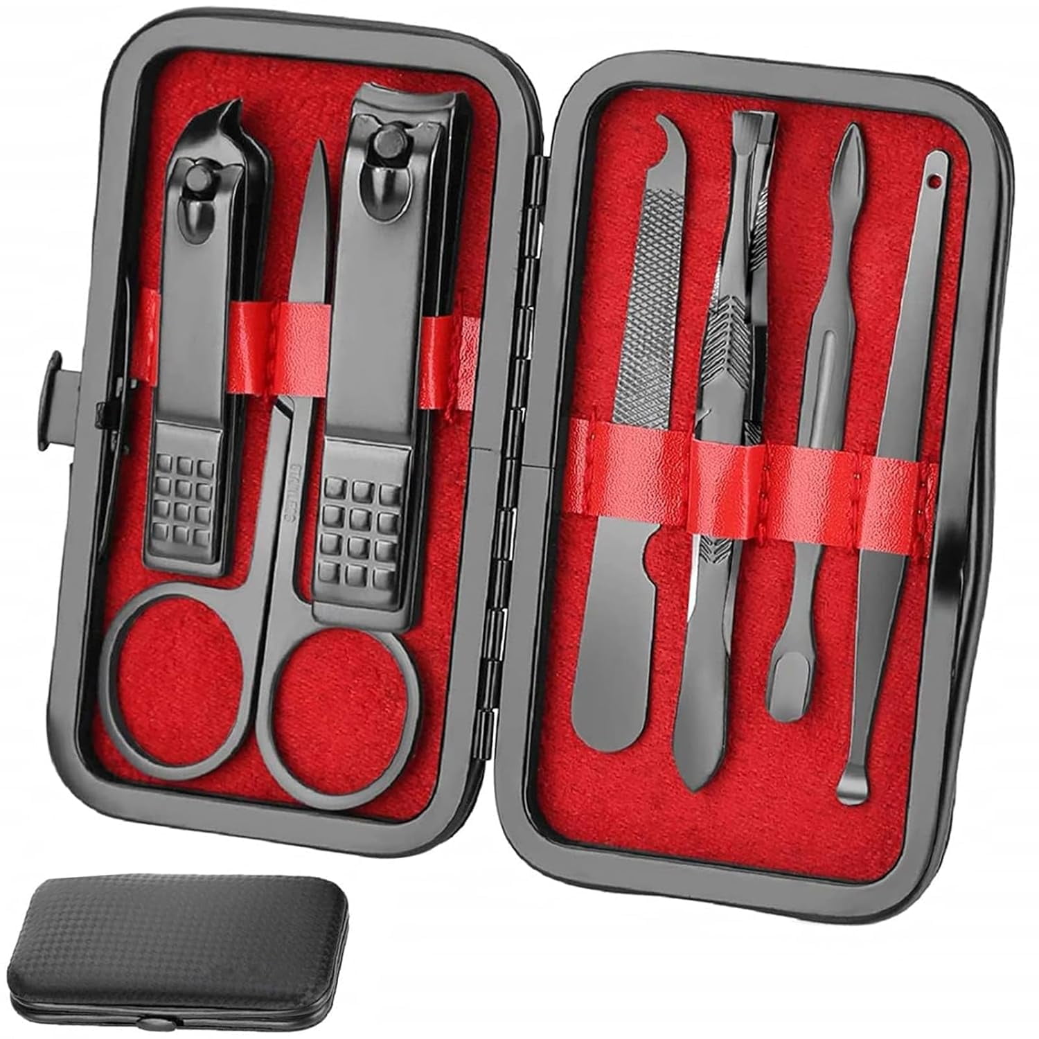 LUU-Manicure Set Nail Clippers Pedicure Kit, 7 Pieces Stainless Steel ...