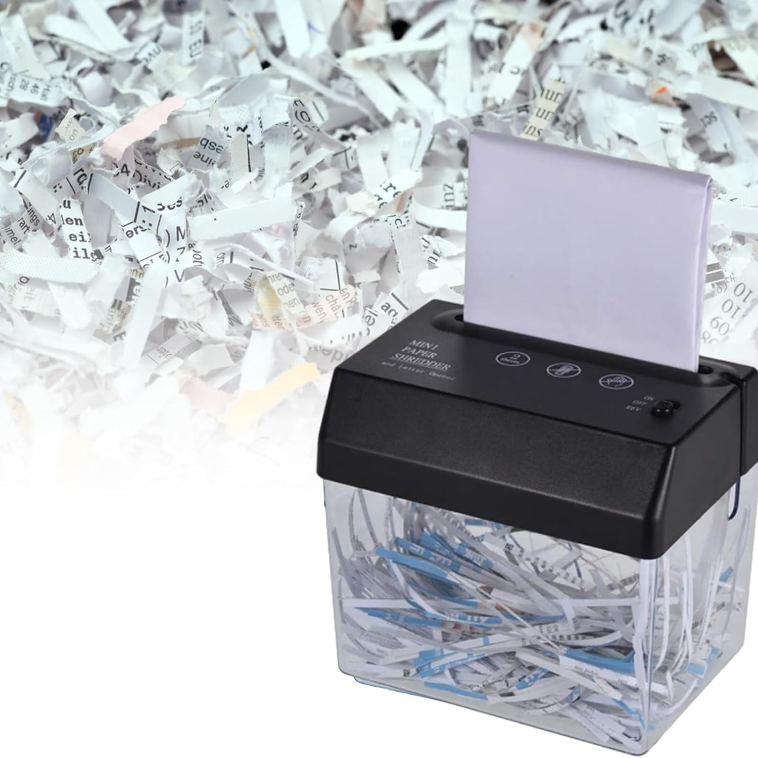 LUU-Mini Paper Shredder for Home Use, USB A6 Metal Knife Wear Resistant ...
