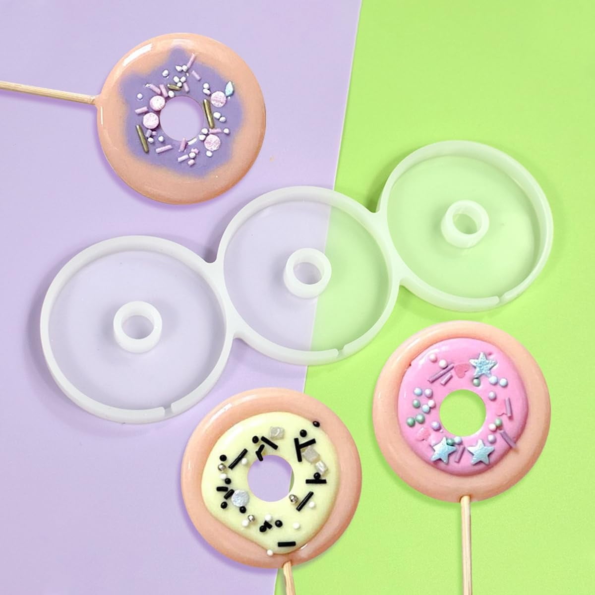 LUU-Silicone Lollipop Mold,Love Wings/Heart/Round Shape Mold,Cake ...