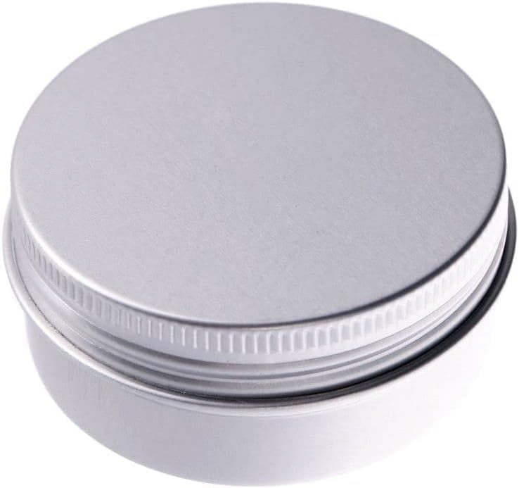 LUU-Silver Aluminium Refillable Containers, Empty Tin Jars Round ...
