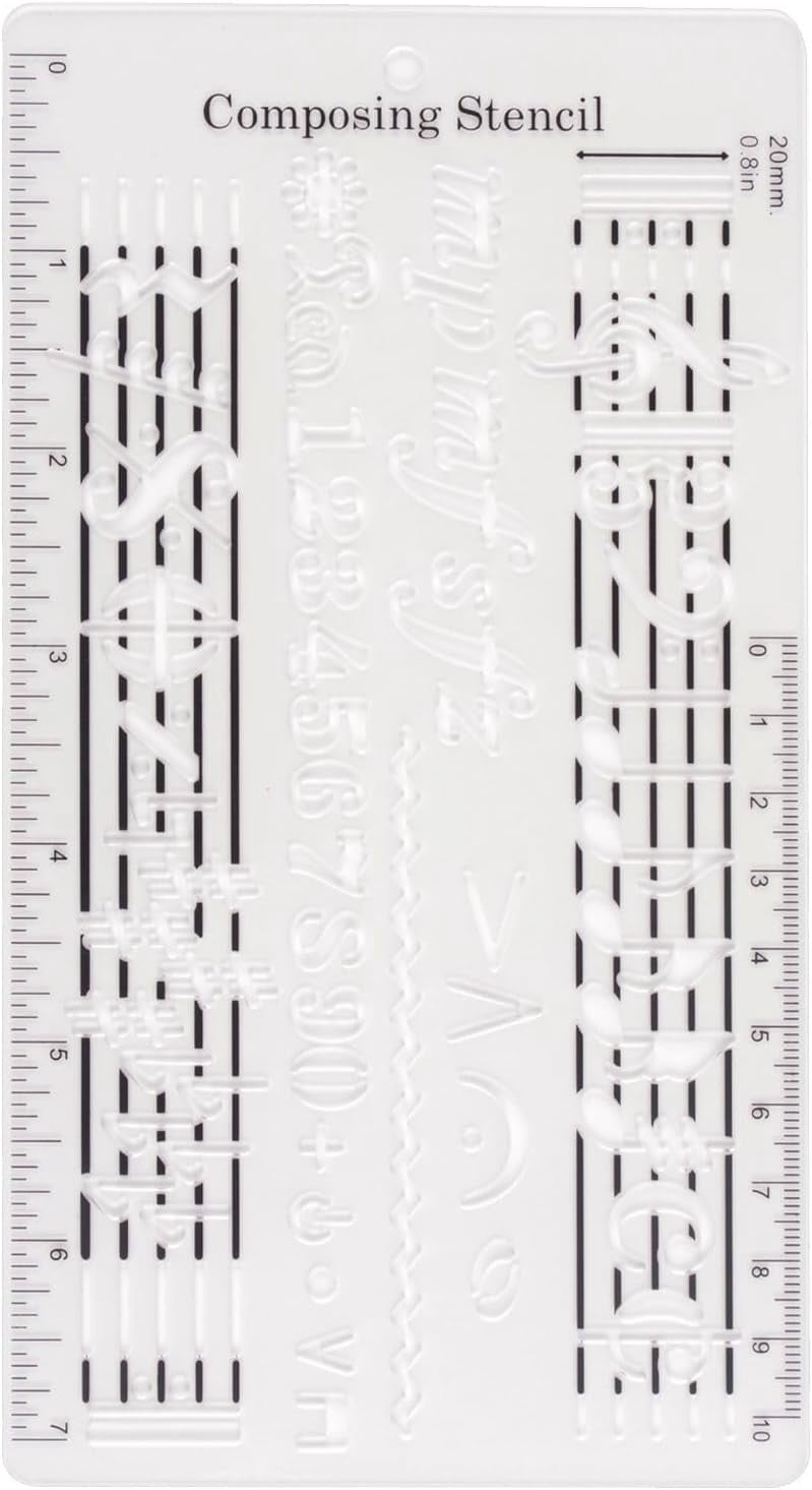 LUU-Song Writer's Composing Template Stencil For Music Notes & Symbols ...