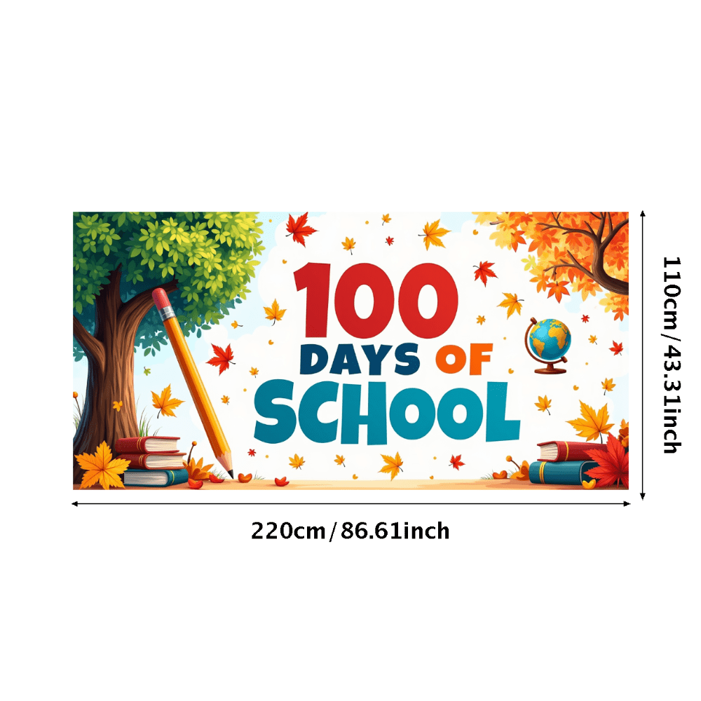 LUUFILx 100 Days of School Banner Classroom Decorations Party Supplies ...
