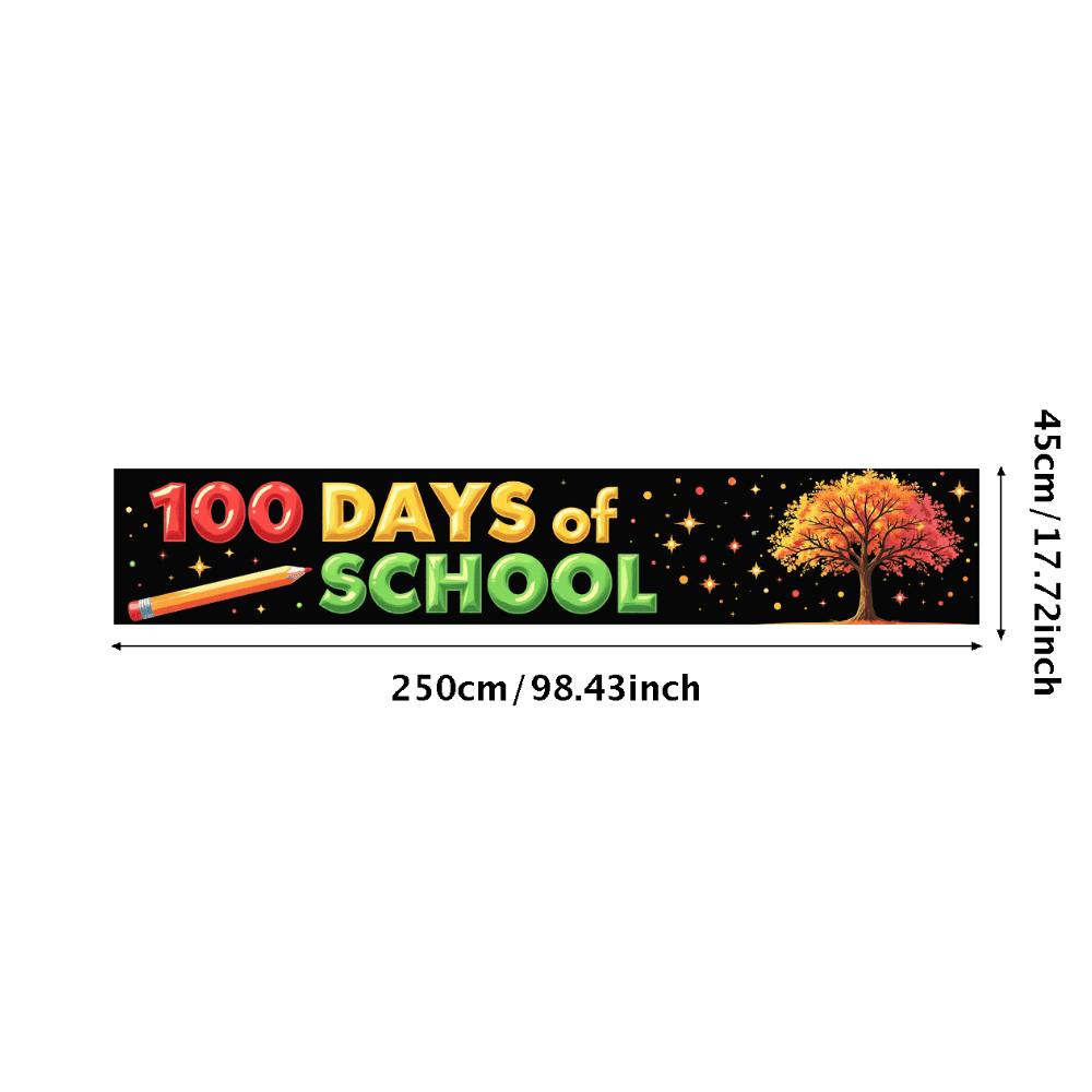 LUUFILx 100 Days of School Banner Classroom Decorations Party Supplies ...
