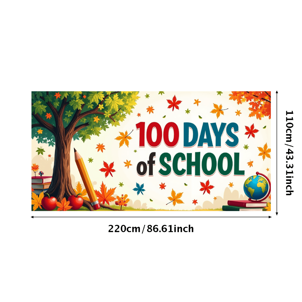 LUUFILx 100 Days of School Banner Classroom Decorations Party Supplies ...