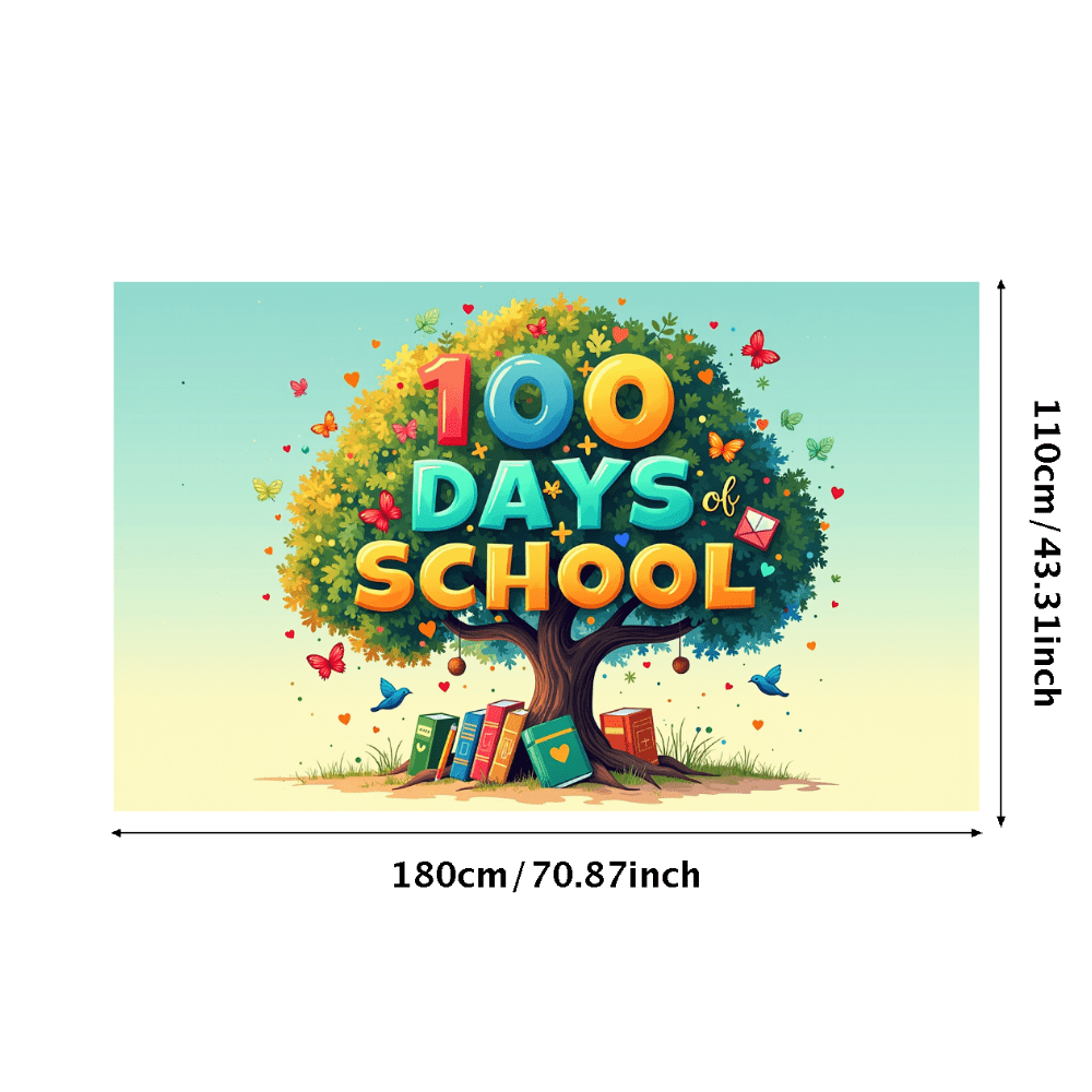 LUUFILx 100 Days of School Banner Classroom Decorations Party Supplies ...