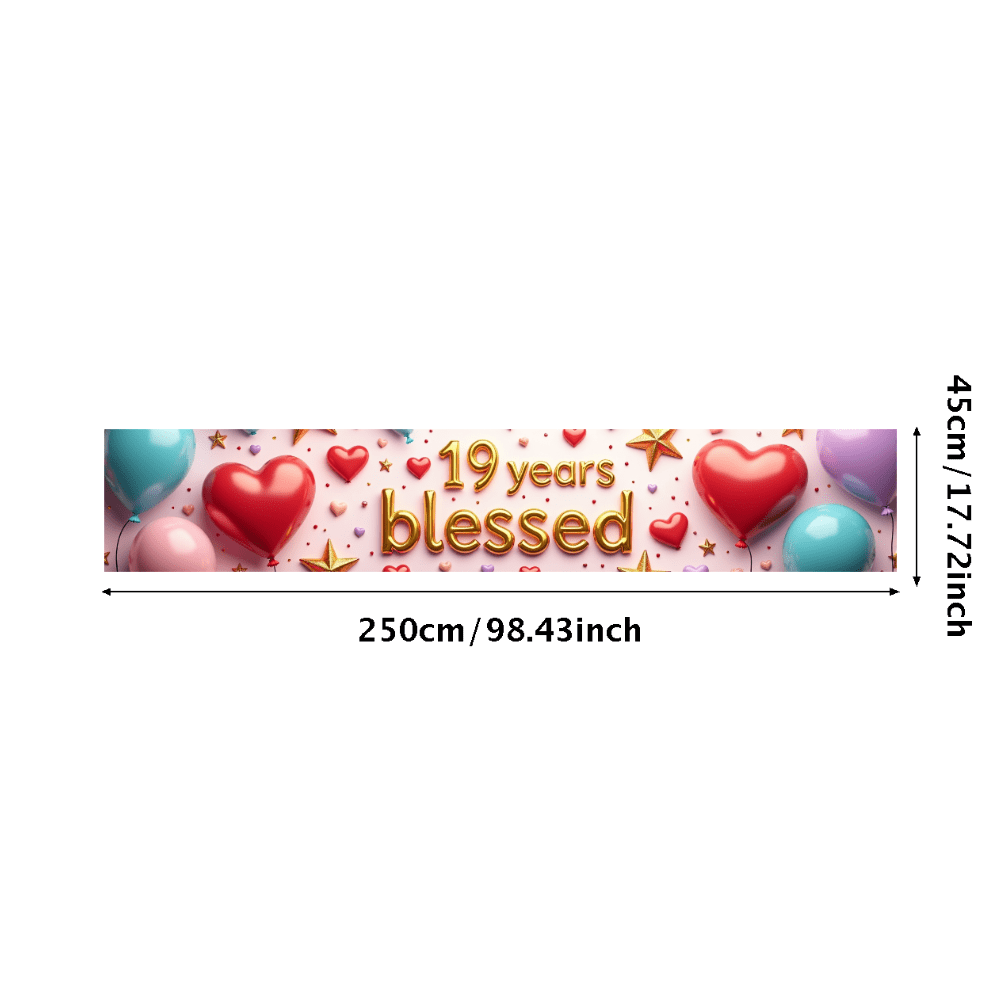 LUUFILx 19 Years Blessed Party Backdrop Balloon Decoration Photography ...