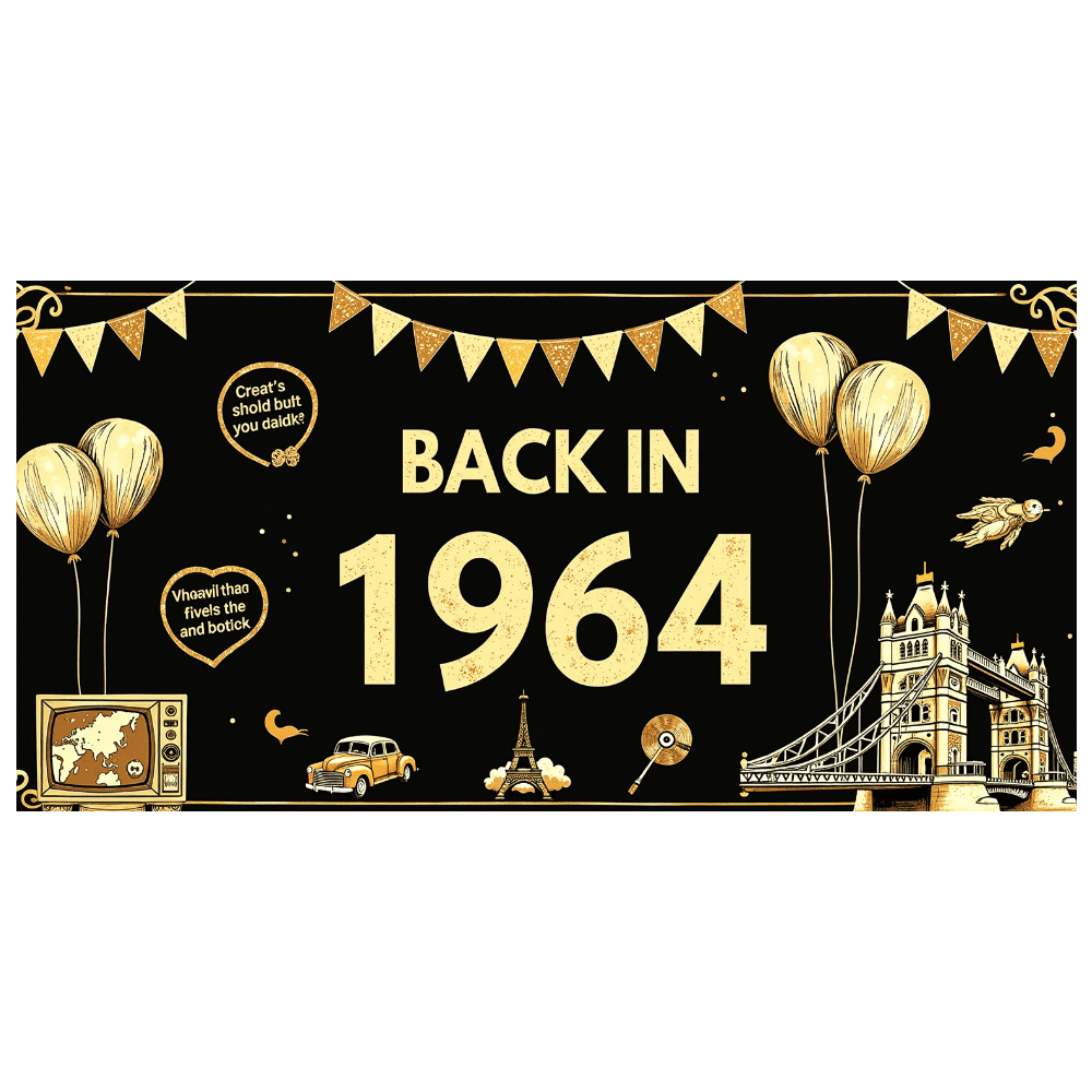 LUUFILx 1960s Backdrop Banner Retro Party Decorations Vintage ...