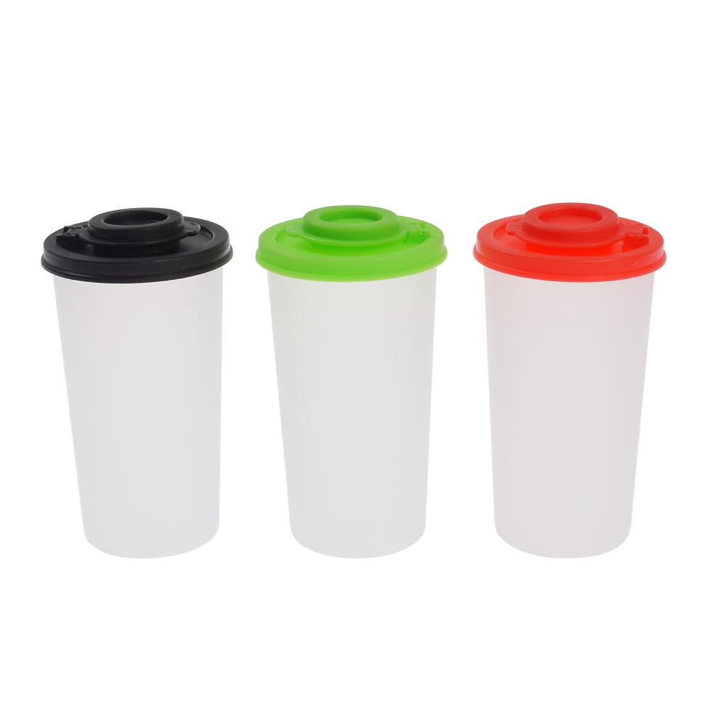 LUUFILx Large Salt And Pepper Shakers, Red Black Green Spice Dispensers ...