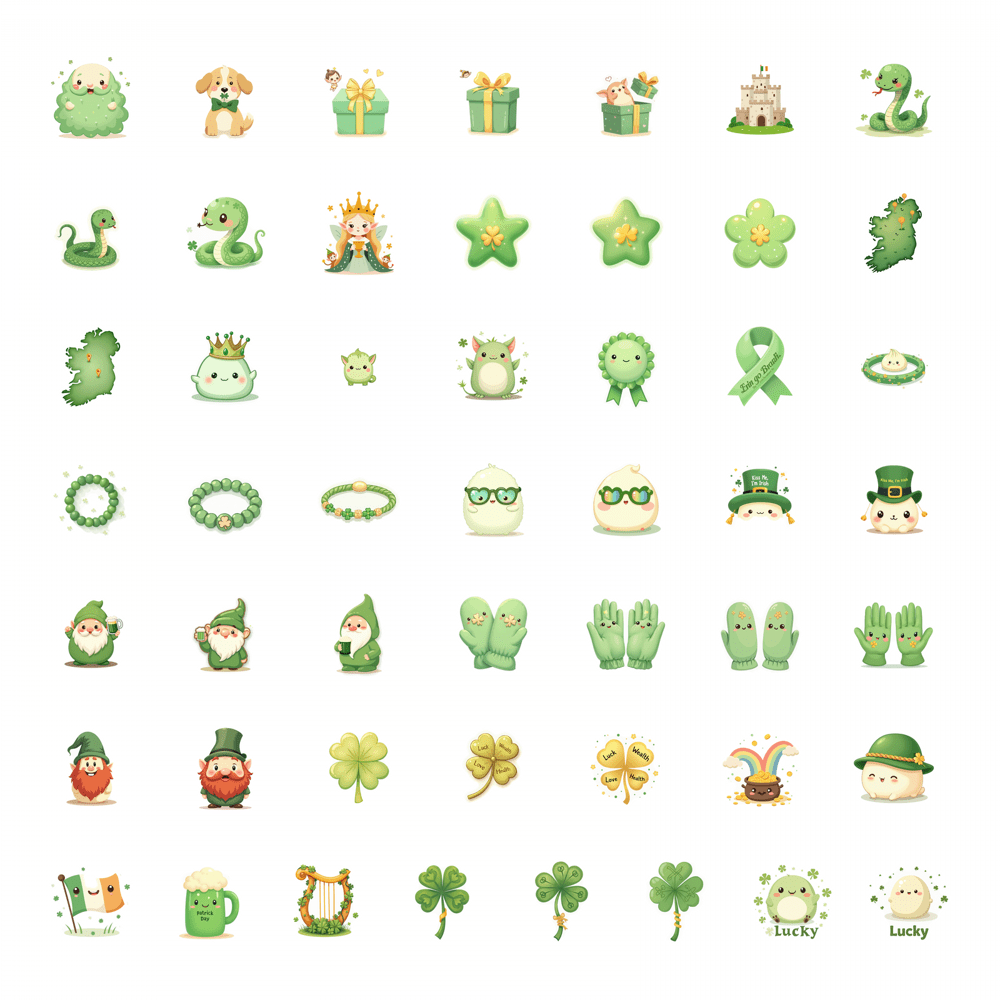 LUUFILx 50pcs Cute Cartoon Snake Stickers Halloween Animal Stickers ...