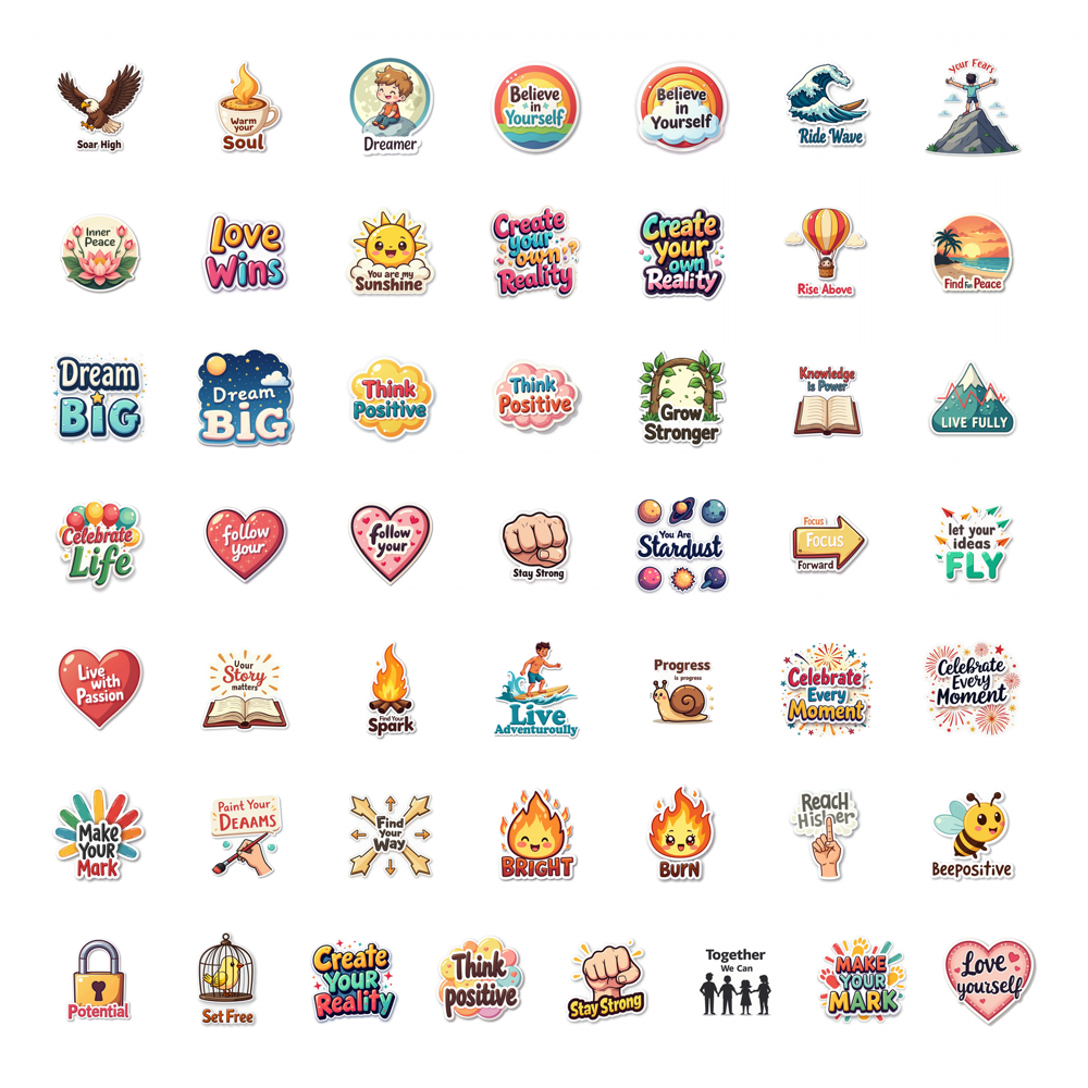 LUUFILx 50pcs Lock - themed Stationery Children Stickers Cartoon Cute ...