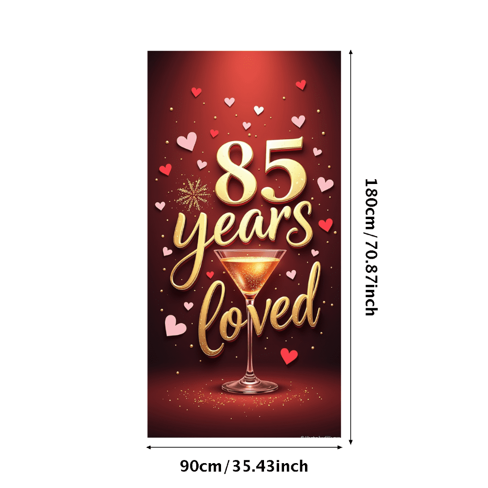 LUUFILx 85th Birthday Party Backdrop Banner Decorations 85 Years Loved ...