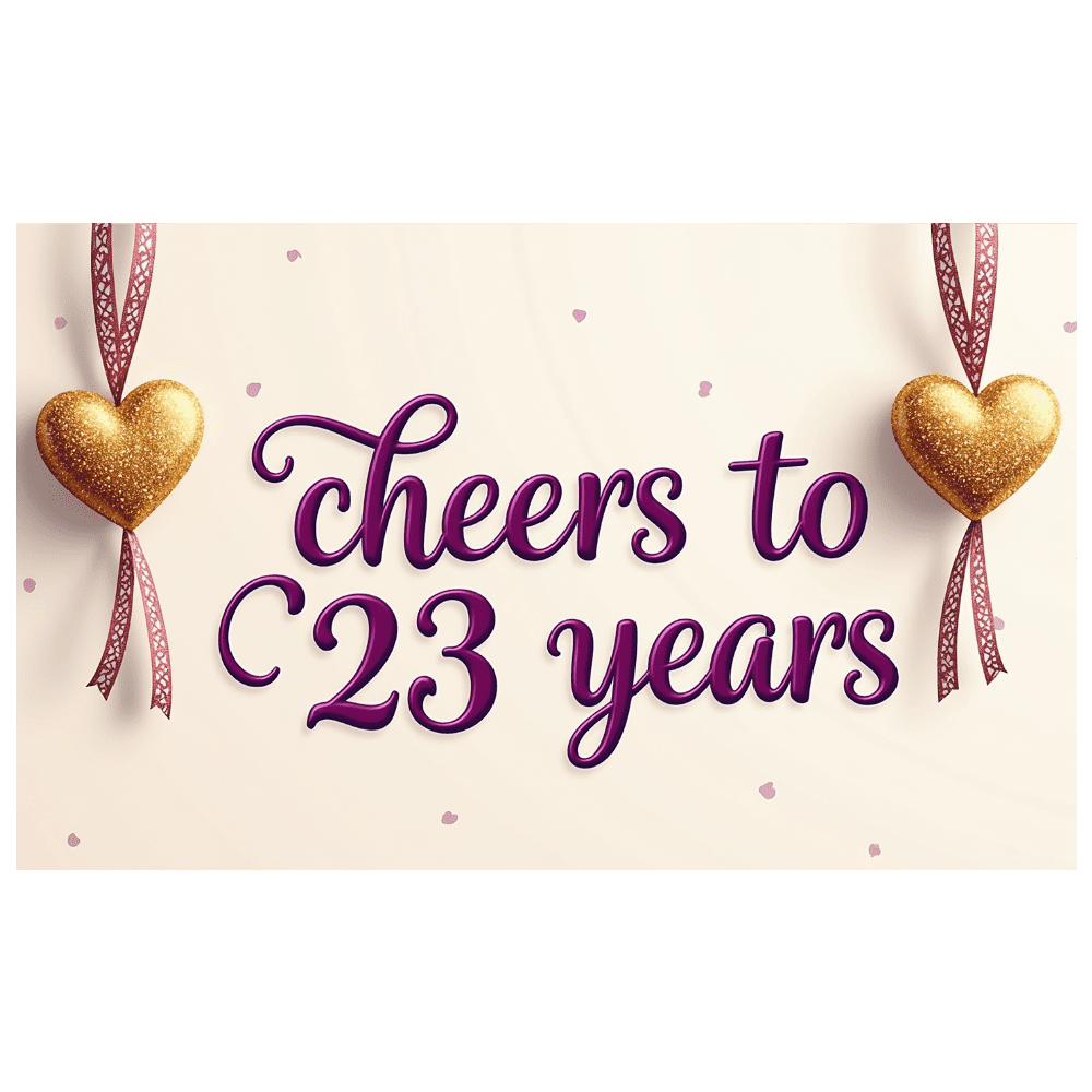 LUUFILx Anniversary Backdrop Cheers to 23 Years Party Decorations ...